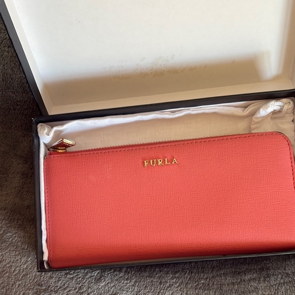 Furla | Bags | Furla Pink Wallet Ziparound Box And Dustbag | Poshmark